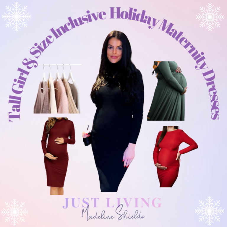 Tall And Size-Inclusive Holiday Maternity Dresses For All Body Types